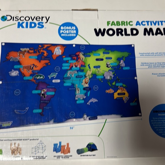 Discovery | Other | New In Box Discovery Kids Felt Map With Velcro ...